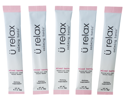 5 Single Packets U Relax Calming Tonic ALL MIXED BERRY Flavor Calm ...