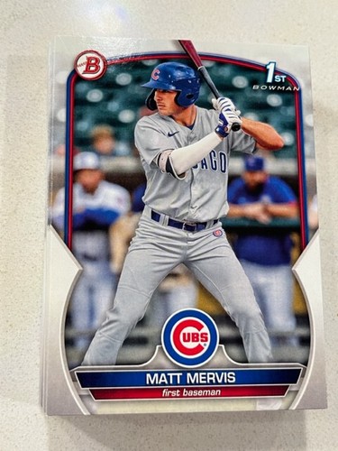Lot (50) MATT MERVIS Cubs 2023 Bowman Baseball ALL 1st Bowman base ...