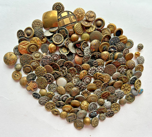 Lot of 160 Antique/VTG Metal Buttons 1/4" - 1 & 1/8" | eBay
