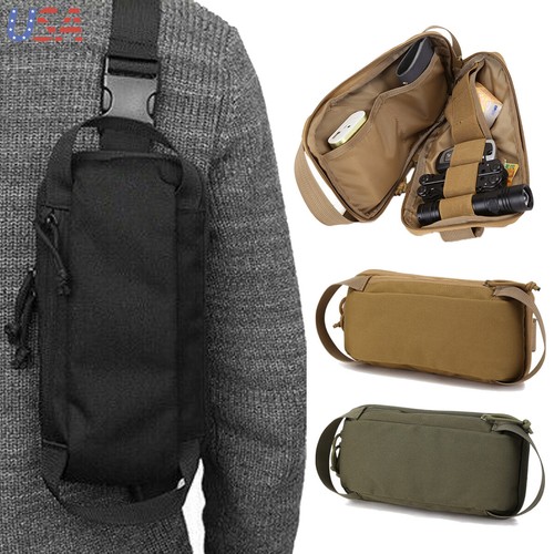 Tactical Molle Fanny Pack Concealed Carry Gun Waist Pouch Sling ...