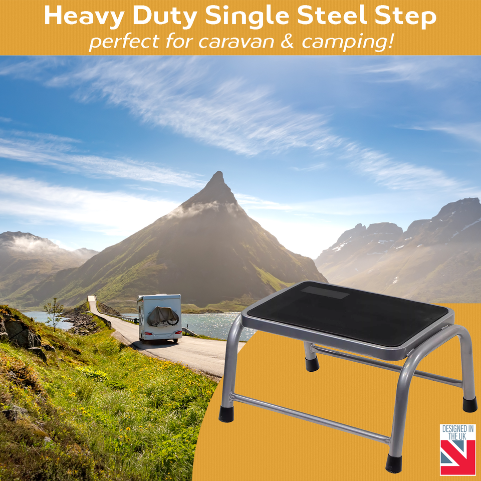 Xtremeauto Single Caravan Step Steel Non Slip Tread Van Caravan ...