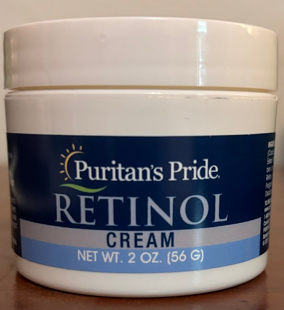 Retinol Cream Puritan’s Pride 2 oz Jar Vitamin A 100,000 IU per oz ...