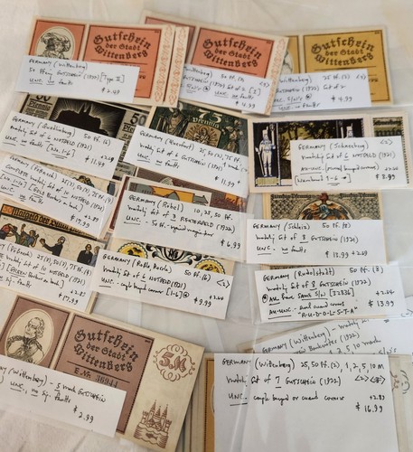 GERMANY - Lot of 326 (241 Different) NOTGELD Banknotes (1920-21) Mostly ...