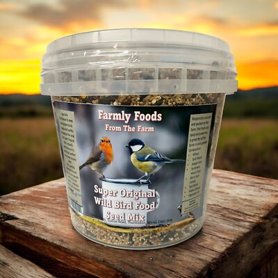 Wild Bird Seed Mix 5litre Tub By Farmly Foods Includes FREE Bird Seed ...
