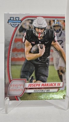 🏆2024 Joseph Manjack IV 1st Bowman 🏈 Chrome U Houston 🏆 FREE SHIPPING ...