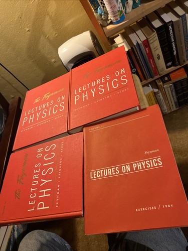 Feynman Lectures on Physics 3 Vols 1st ed 4th Pr ‘66 + Exercises 3 Vol ...