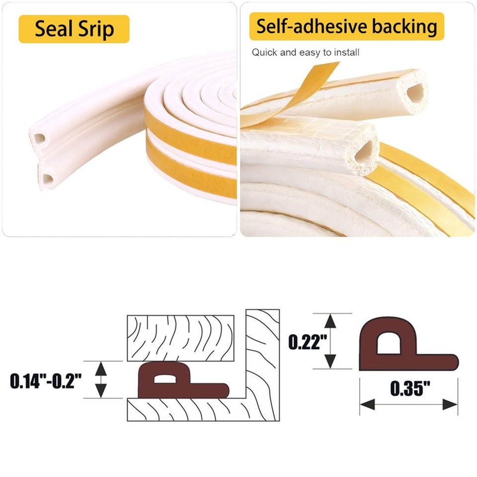 5m White Draught Excluder P Type Window Door Seal Strip | eBay UK