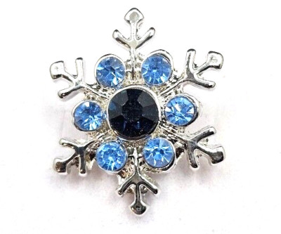 Rhinestone Christmas SNOWFLAKE Button Noosa Ginger Snaps etc. Jewelry ...