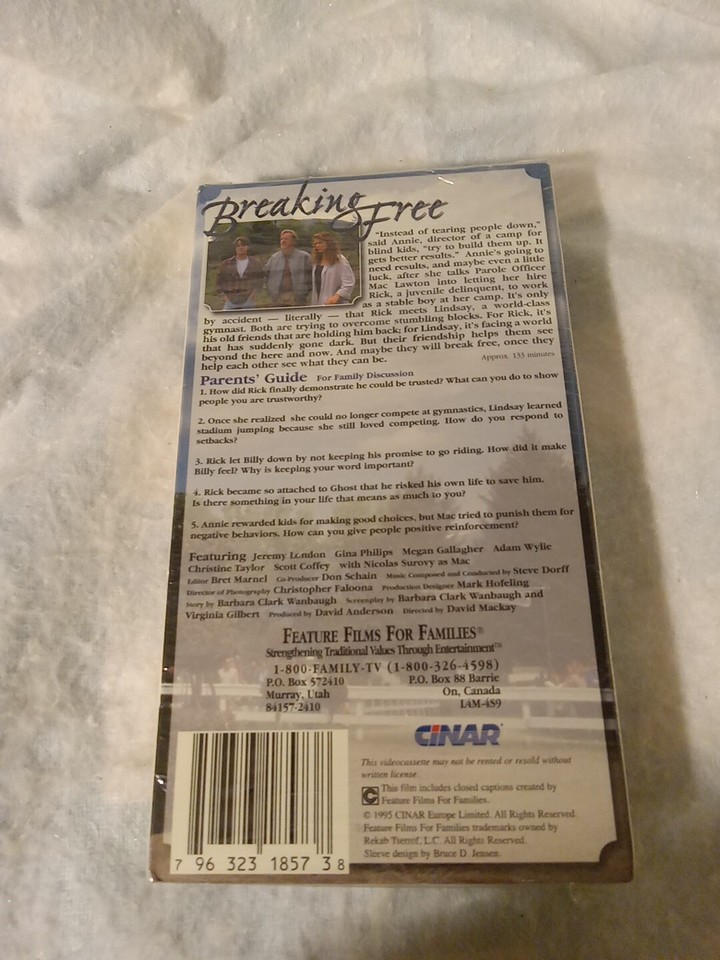 Breaking Free (VHS, 1995) Feature Films for Families | eBay