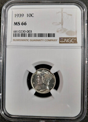 1939-P Mercury Dime, NGC-MS66 (A105) | eBay