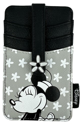 Disney Card Wallet Minnie Mouse, Black & White, Flower, RFID Blocking ...