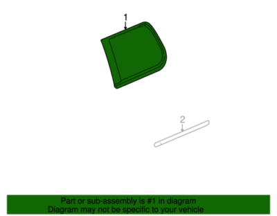 GM Rear Driver Side Door Window Reveal Molding 23134805 | eBay