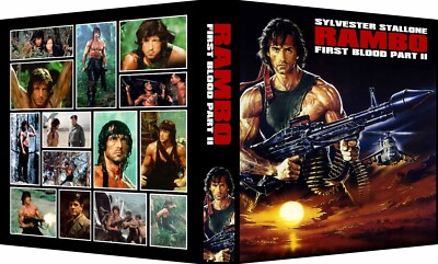 RAMBO FIRST BLOOD PART II Custom 3-Ring Binder Photo Album SYLVESTER ...