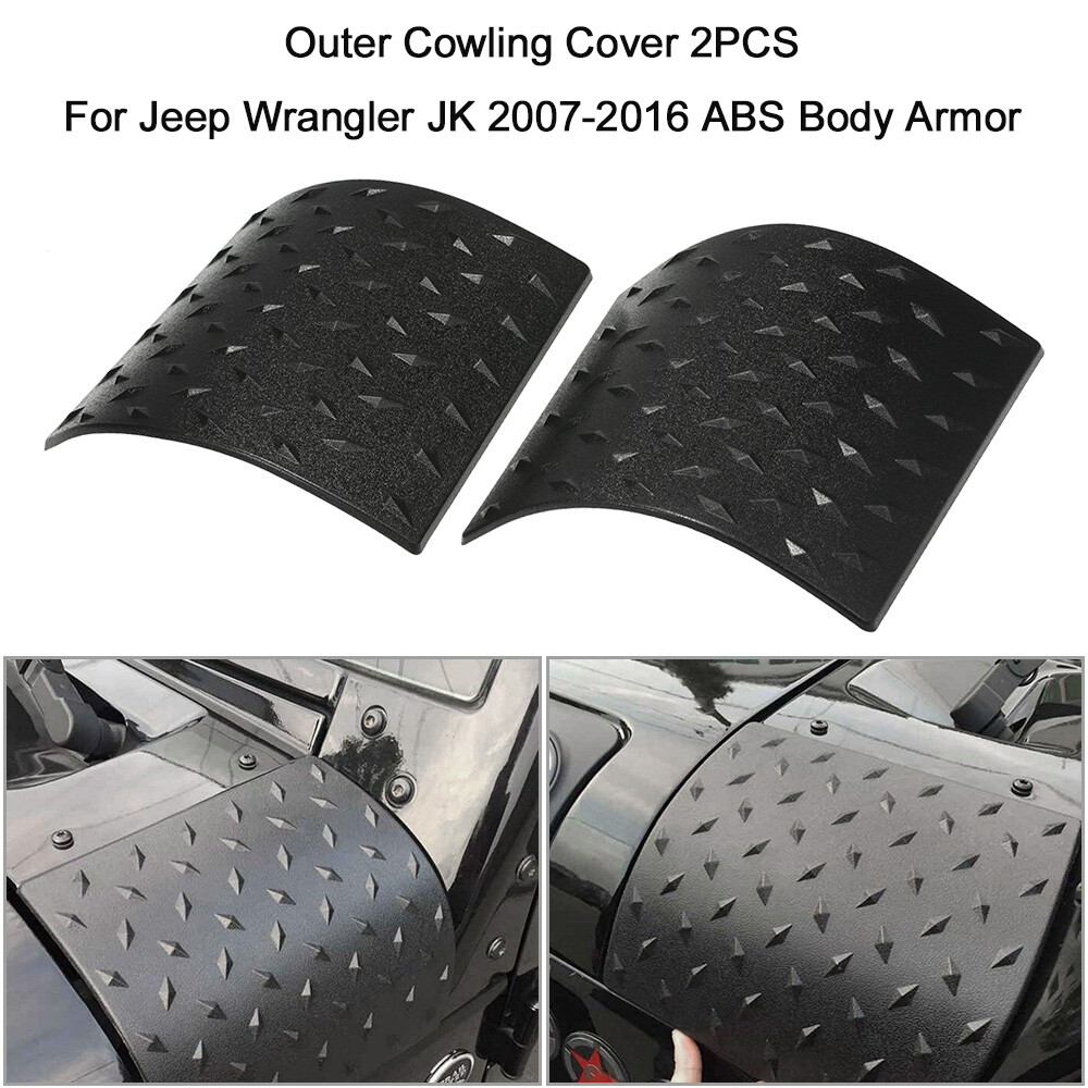 Black Cowl Body Armor Car Sticker Side Outer Cowling Cover 2PCS For ...