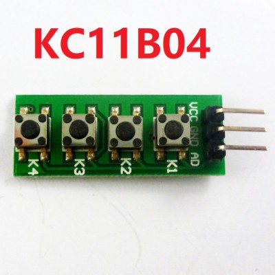 3.3V 5V 4 key Analog Buttons AD Keypad Board ADC port keyboard | eBay