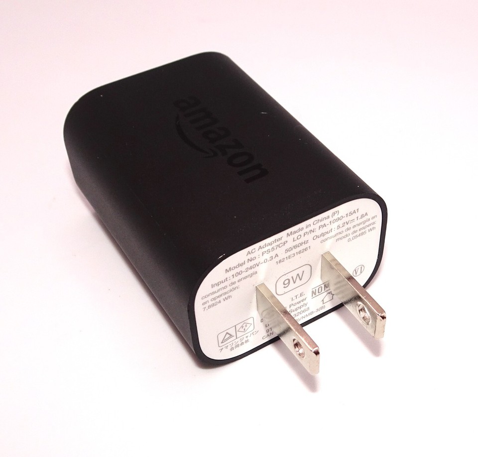 Genuine Amazon 9W 1.8 A USB Power Adapter for Fire Tablet, Kindle ...