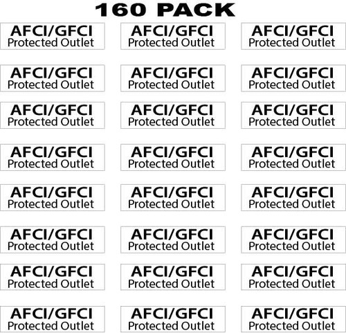 AFCI/GFCI Protected Outlet Stickers Special 160 Stickers .25" x 1.0 ...