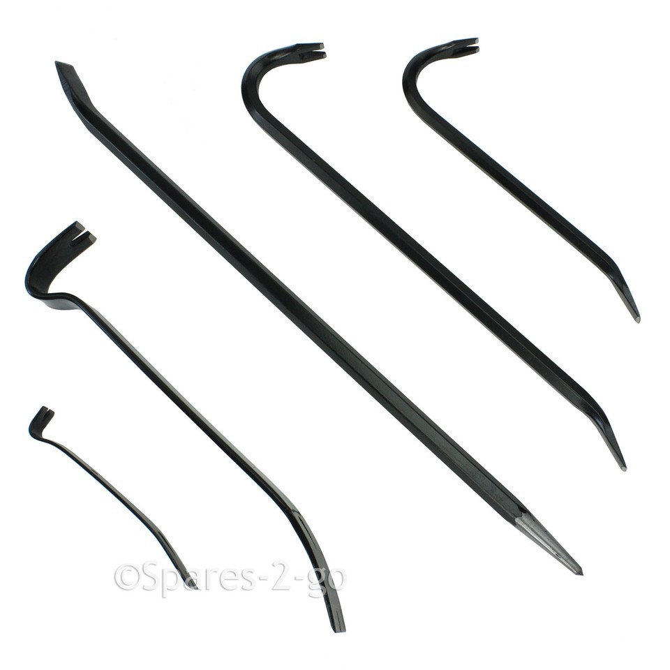 Crowbar Set Long Wrecking Crow Bar Rod Steel Flat Pry Large Nail Puller ...