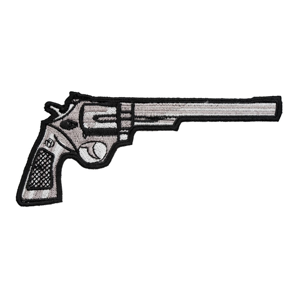 Black Revolver Gun Right Patch, Guns & Weapons Patches | eBay