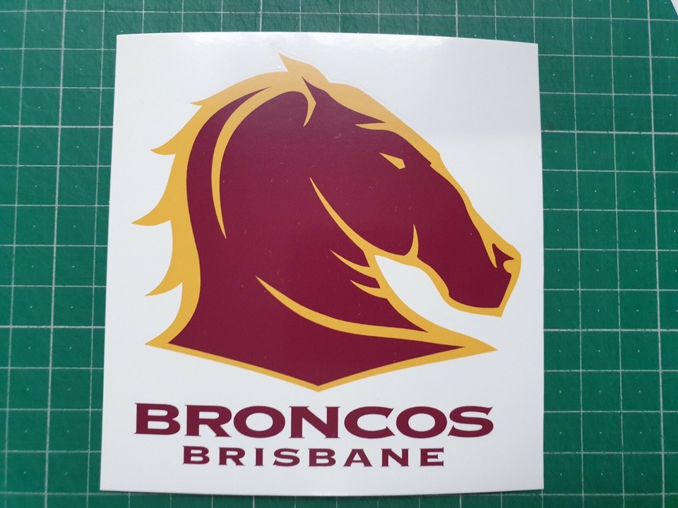Brisbane Broncos rugby league NRL sticker decal logo colour 100mmx100mm ...