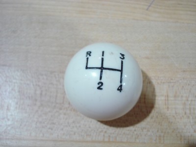 NEW WHITE 4 SPEED SHIFTER BALL W/ 3/8" X 16 THREADS NICE!!! | eBay