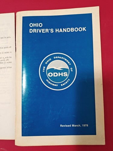 Vintage Ohio Driver's Handbook March 1978 With The Correction Paper | eBay