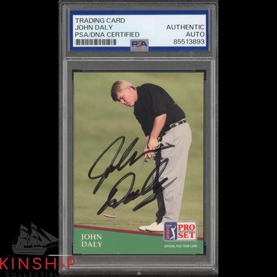 John Daly signed 1991 Pro Set Rookie Card PSA DNA Slab Golf Auto Rare ...