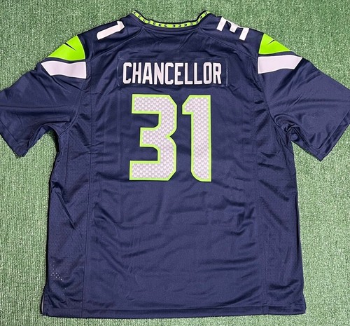 Seattle Seahawks Kam Chancellor #31 Nike Navy Official NFL Retired Game ...