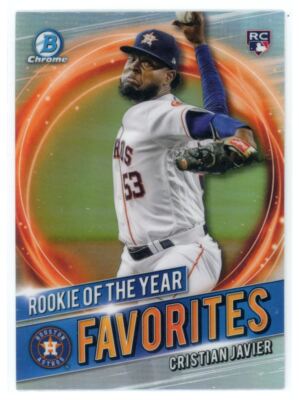 2021 Bowman Rookie of the Year Favorites Cristian Javier Houston Astros ...
