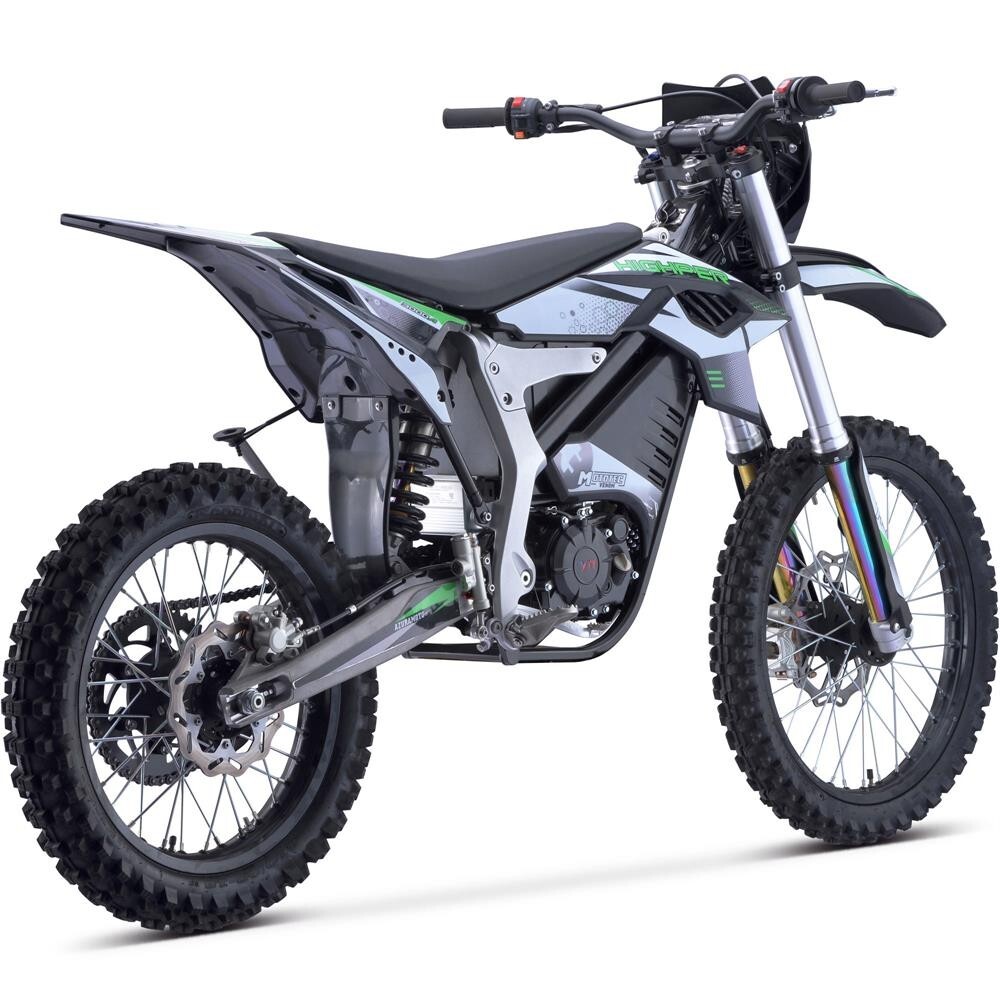 MotoTec Venom 72v 12000w Electric Dirt Bike White 77MPH Off Road ...