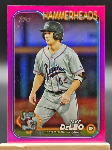 2024 Topps Pro Debut Jake DeLeo FUCHSIA FOIL 074/199 Jupiter ...