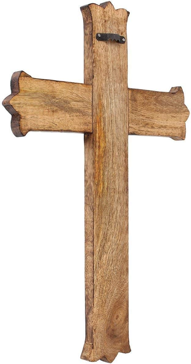 Wooden Wall Hanging Cross Handmade Antique Design - Rustic Look 25.4 x ...