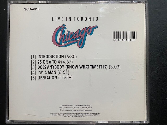 Chicago - Live in Toronto (CD ) Like New Ships 1st Class | eBay