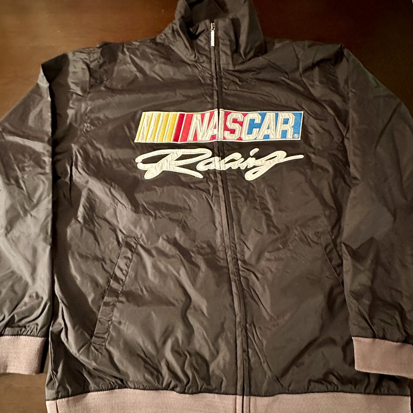 NASCAR Racing Windbreaker Jacket Men’s Medium Embroid… - Gem