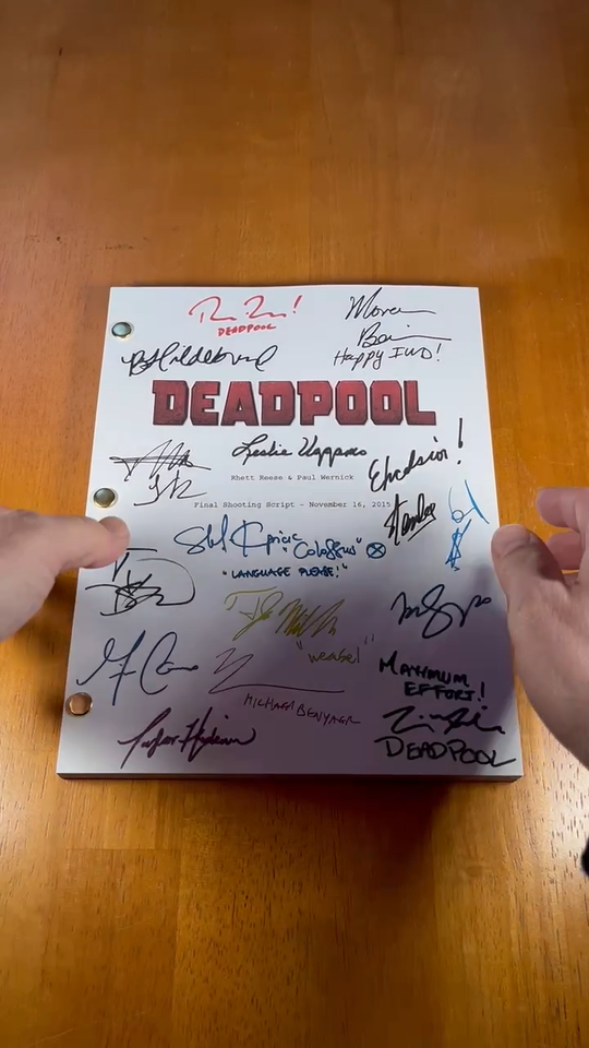 Deadpool Script Signed- Autograph Reprints- 117 Pages- Ryan Reynolds | eBay