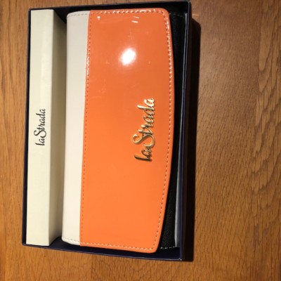 La Strada RFID Patent Leather Wallet - apricot, white & lime green ...