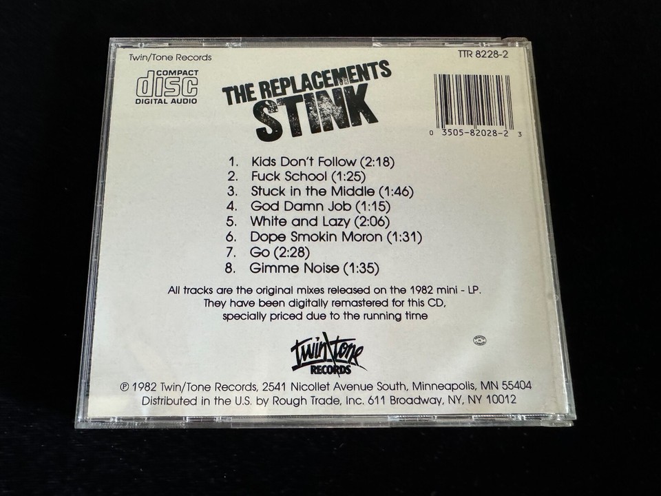 The Replacements Stink CD Kids Dont Follow EP Paul Westerberg TTR 8282 ...