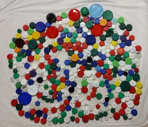 500 Assorted Washed Cleaned Bottle Caps Tops Various Sizes DIY Arts ...