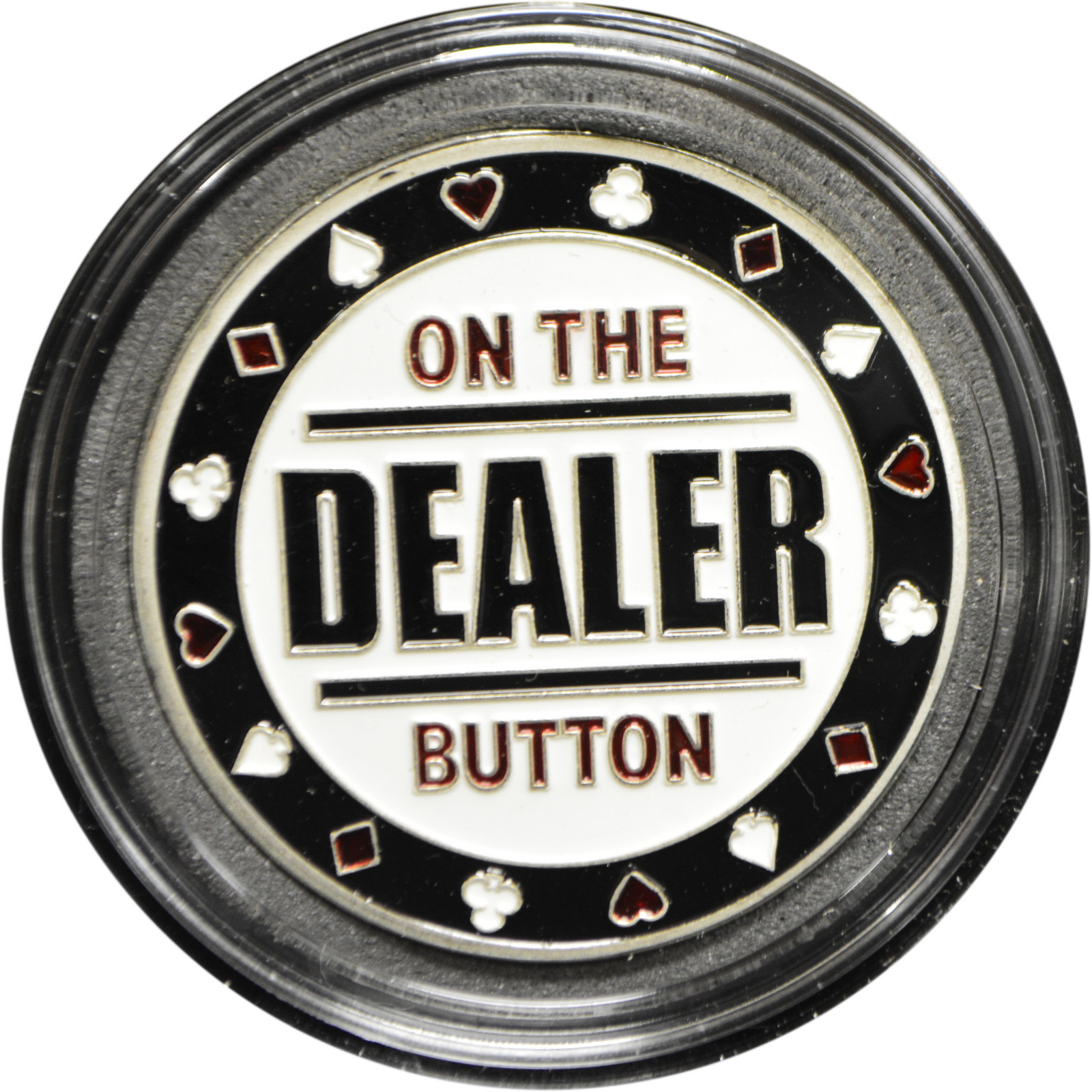 Casino Poker Card Guard Cover Protector ON THE DEALER silver color | eBay