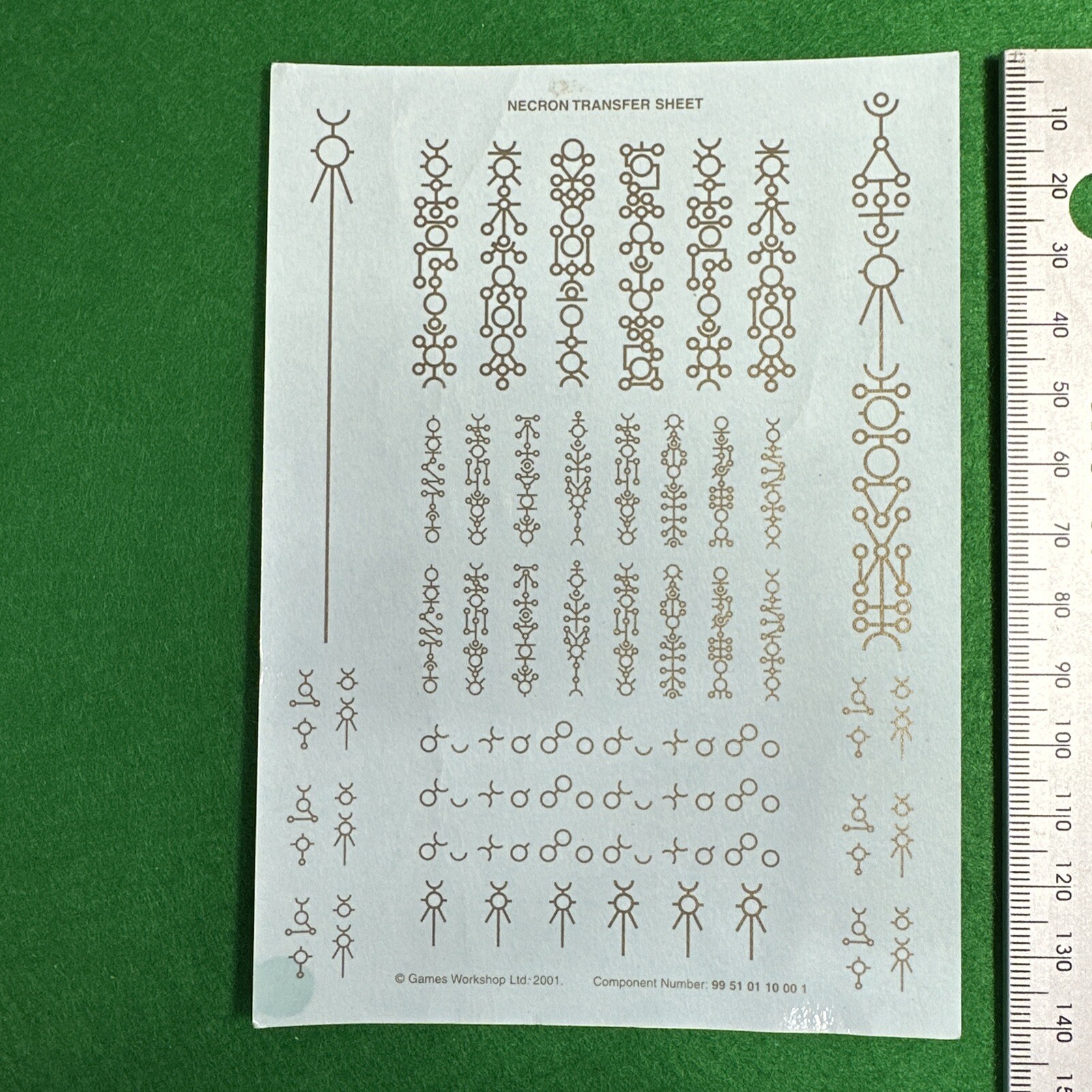Warhammer 40k Necron Necrons Large Transfers Transfer Decal Sheet Games ...