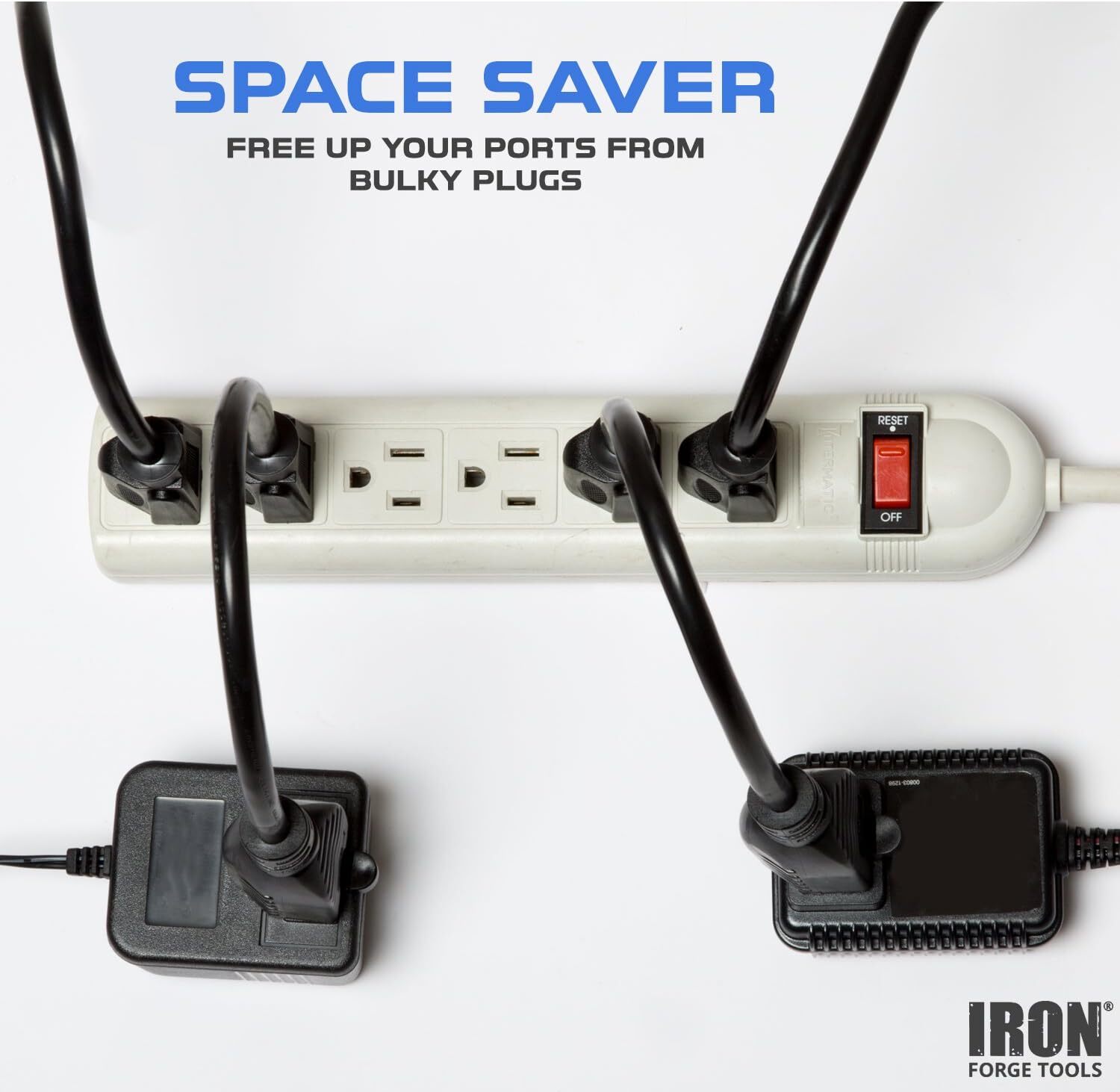 10 Pack of 3Ft Black Extension Cords - 16/3 SJT Electrical Extension ...