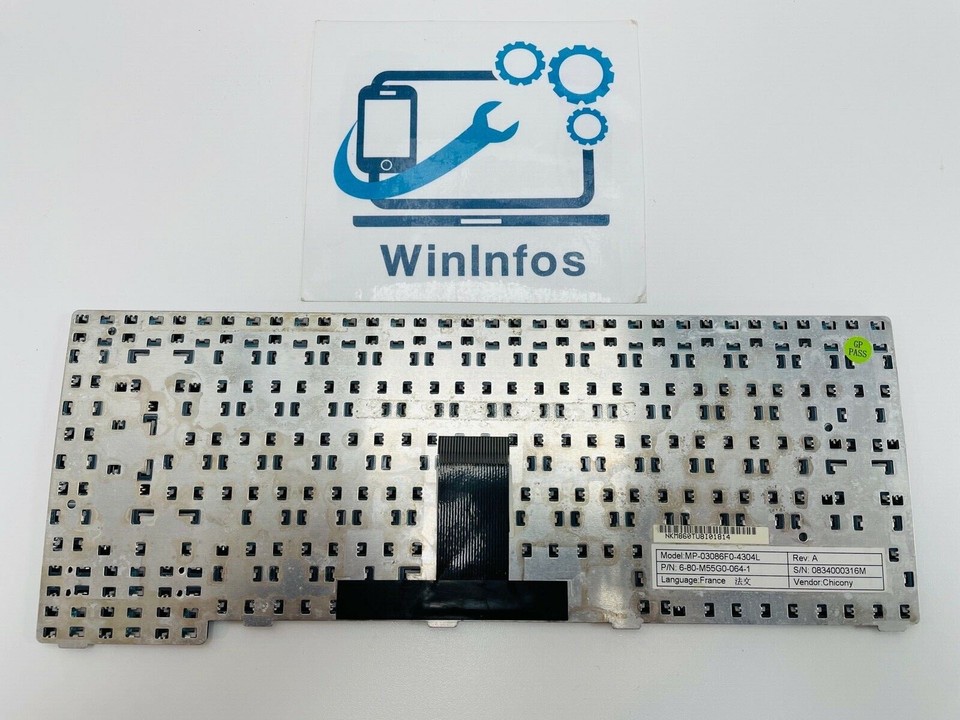 French Keyboard Original MP-03086F0-4304L CLEVO M860TU /Sager NP8660 | eBay