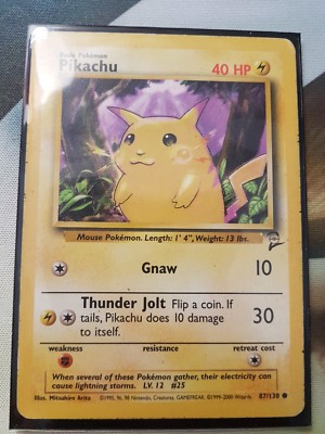 Pikachu Base Set 2 87/130 played | eBay