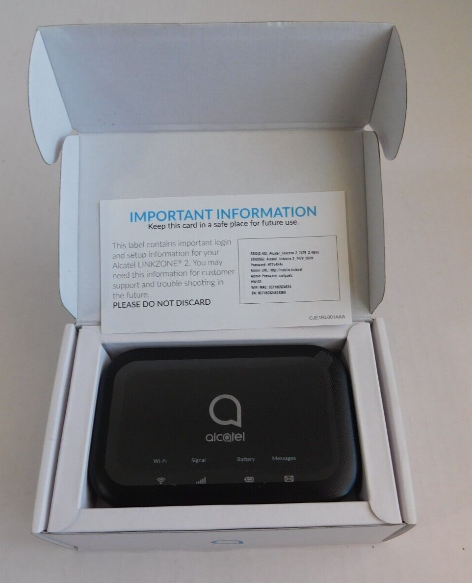 Alcatel Linkzone 2 Mobile WiFi Hotspot Modem 4G LTE Powerbank Open Box ...