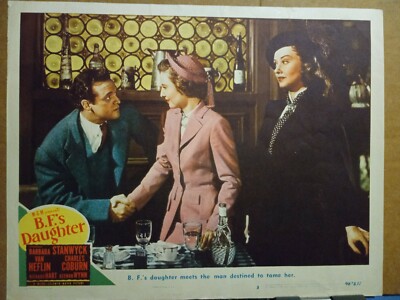 Lobby Card 1948 B.F.'S DAUGHTER Barbara Stanwyck Van Heflin Margaret ...