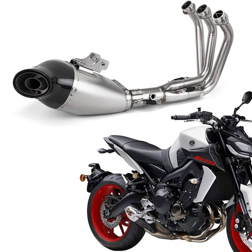 For YAMAHA MT-09 2014-2020 Full System Exhaust Muffler Tips Carbon ...