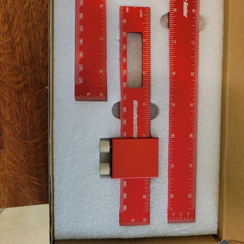 Aluminum Scriber Gauge Woodworking Tools 3 Piece Ruler Portable Scriber ...