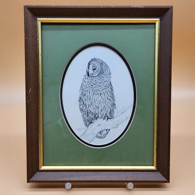 Steve Leonardi Wildlife Graphics Owl Etching Pencil Signed Numbered 839 ...