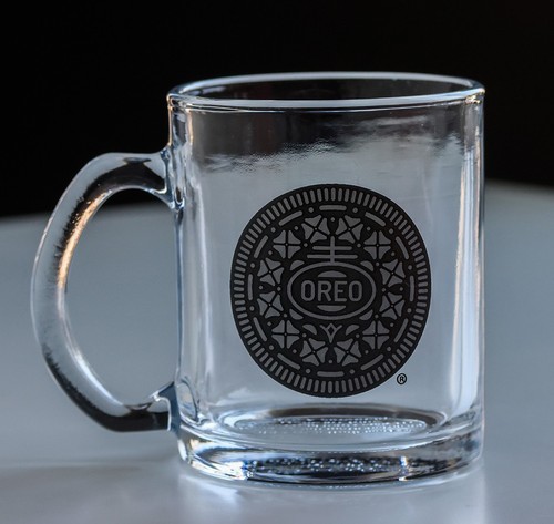Oreo Cookie Clear Glass Milk Mug 8oz Coffee Cup 2019 Dunk Chocolate | eBay