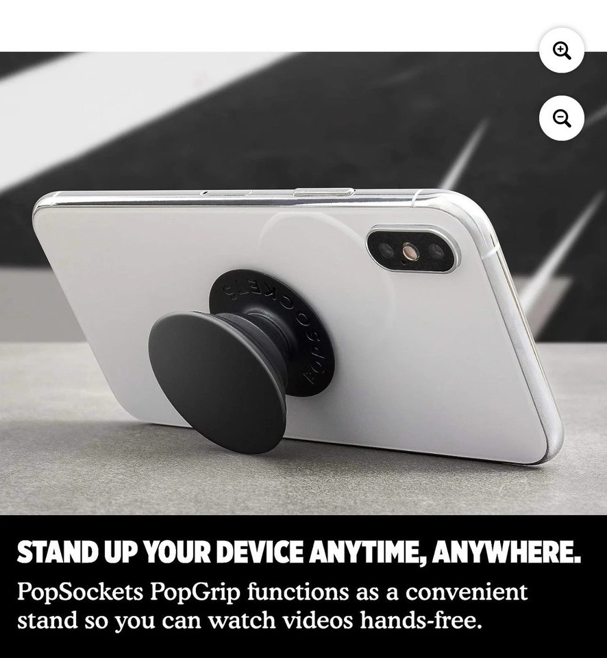 Pop Sockets Black Pop Grip Swappable Universal Holder/Stand - Phones ...